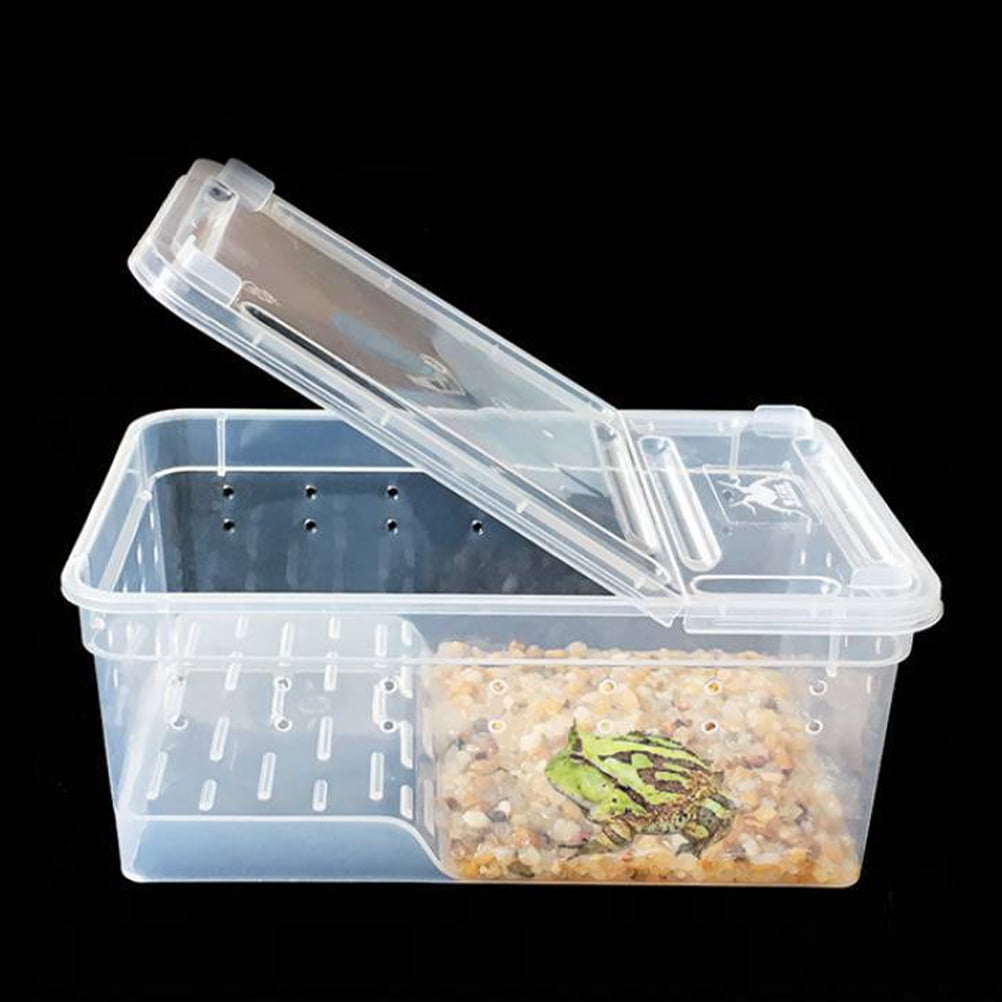 TINKSKY Plastic Turtle Tank with Platform for Pet Use Transparent ...