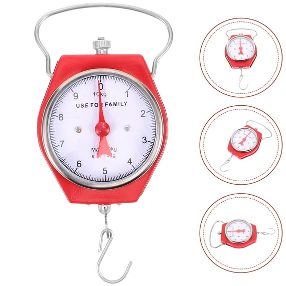 NICEXMAS Handheld Hanging Scale Red Portable Suitcase Weight Scale for ...