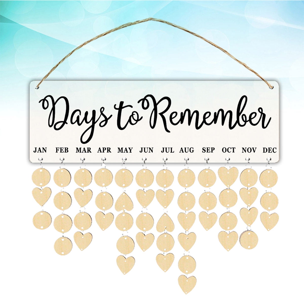 TINKSKY Reminder Calendar Board Craft Wood Board Delicate Calendar ...
