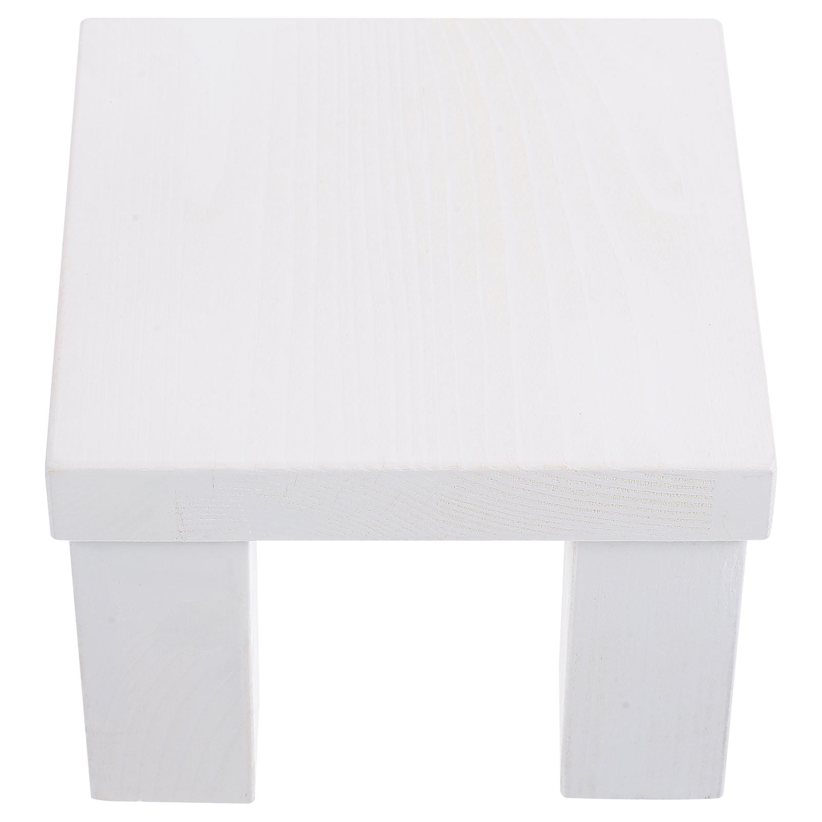 NICEXMAS Wood Foot Stool Mini Wooden Bench White 1Pack for Studio ...