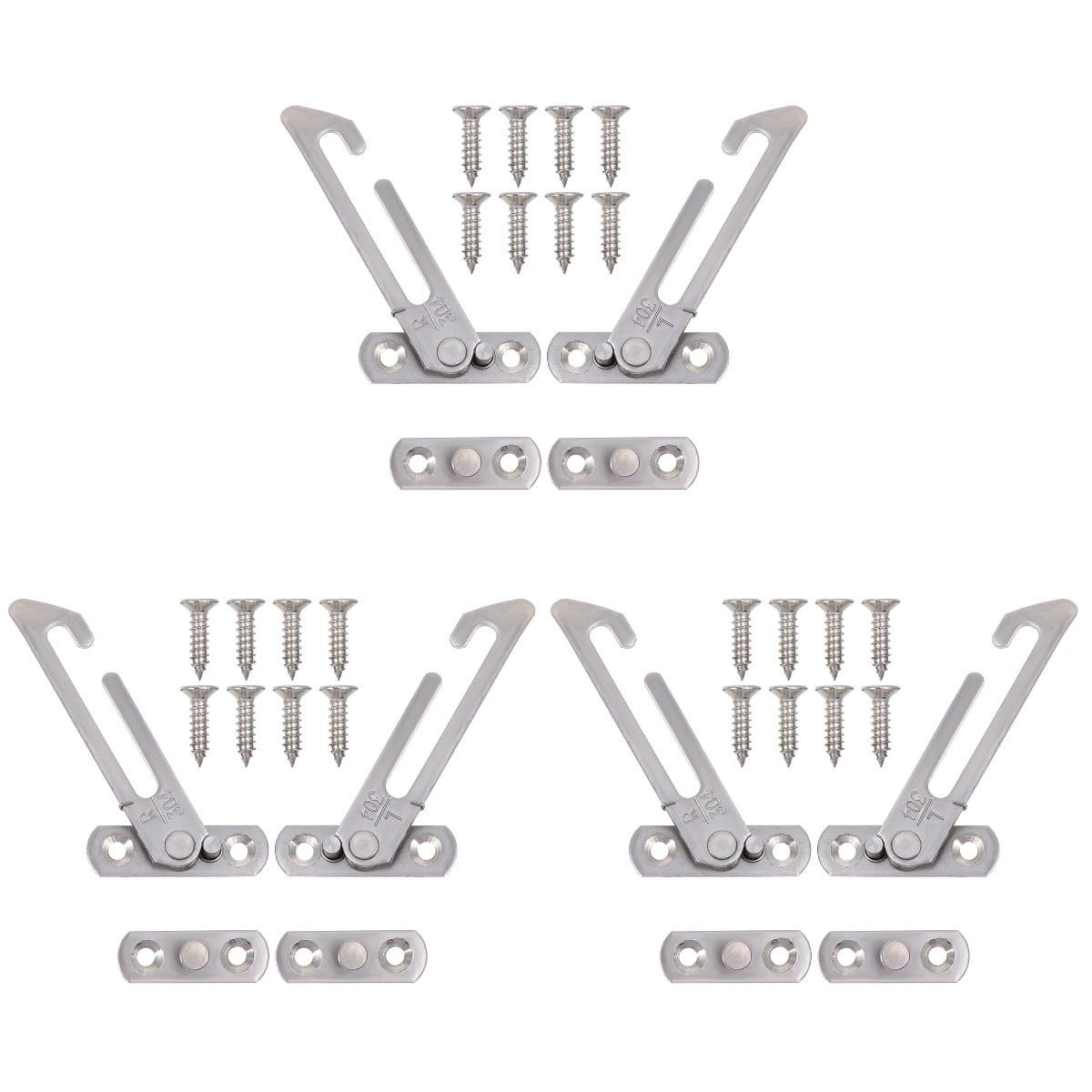 UPOUART Window Restrictor Stainless Steel 3 Sets Home Safety - Walmart.com