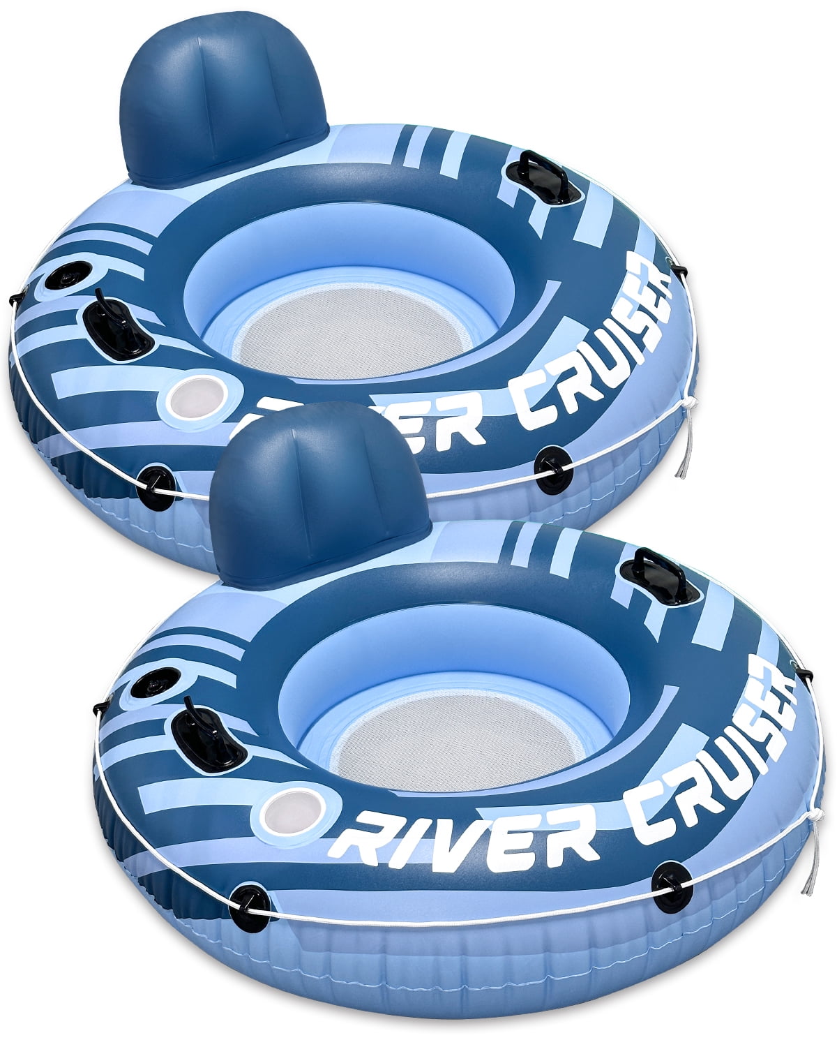TINSUN Outdoor Water Float, Inflatable PVC River Raft with Mesh ...