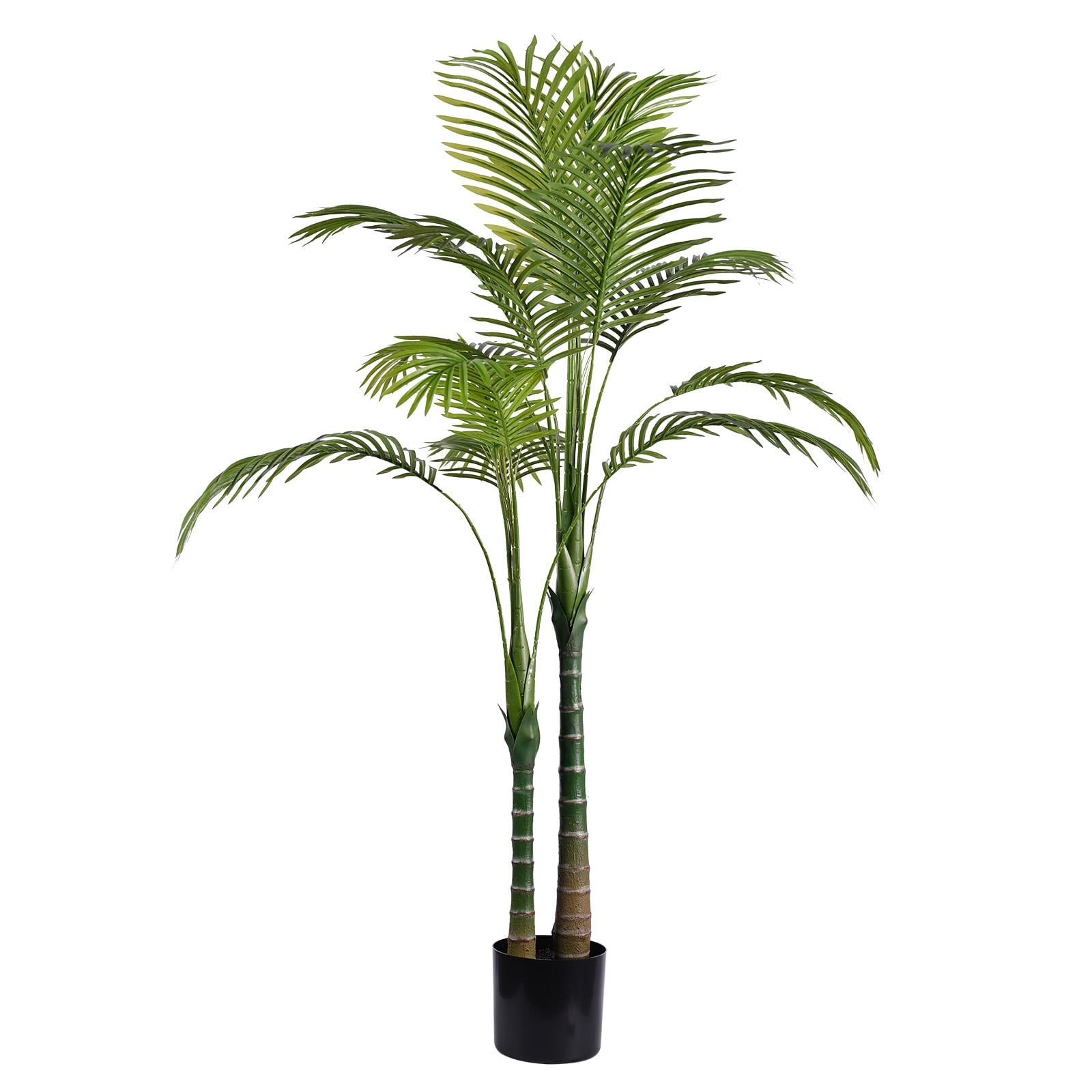 TINTEC Artificial Palm Tree, 4 Ft, Plastic Pot, Decorative Placement ...