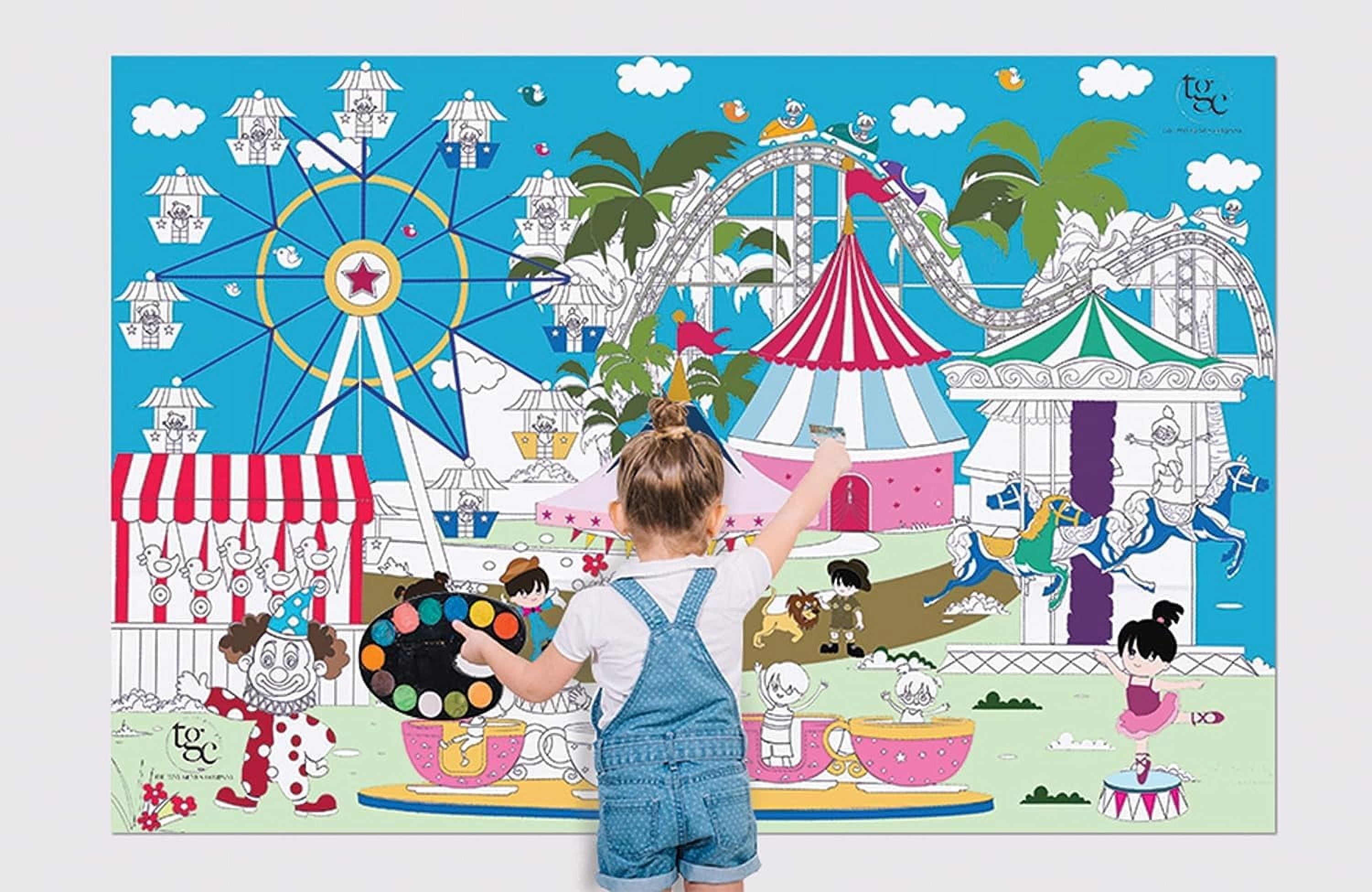 THE TINY GENIUS COMPANY Giant Color Poster for Kids & Adults, 35 x 24 ...