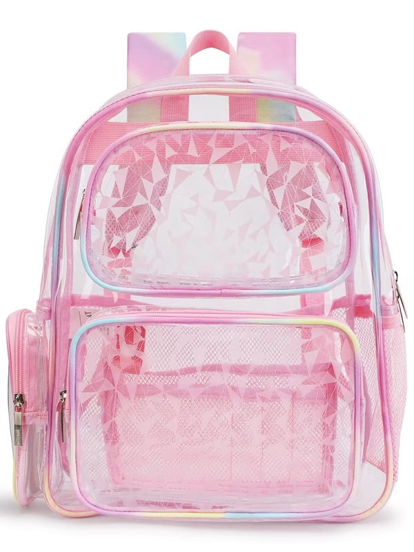 TINYAT Large Clear Backpack for Women Waterproof PVC Backpack Book Bags ...