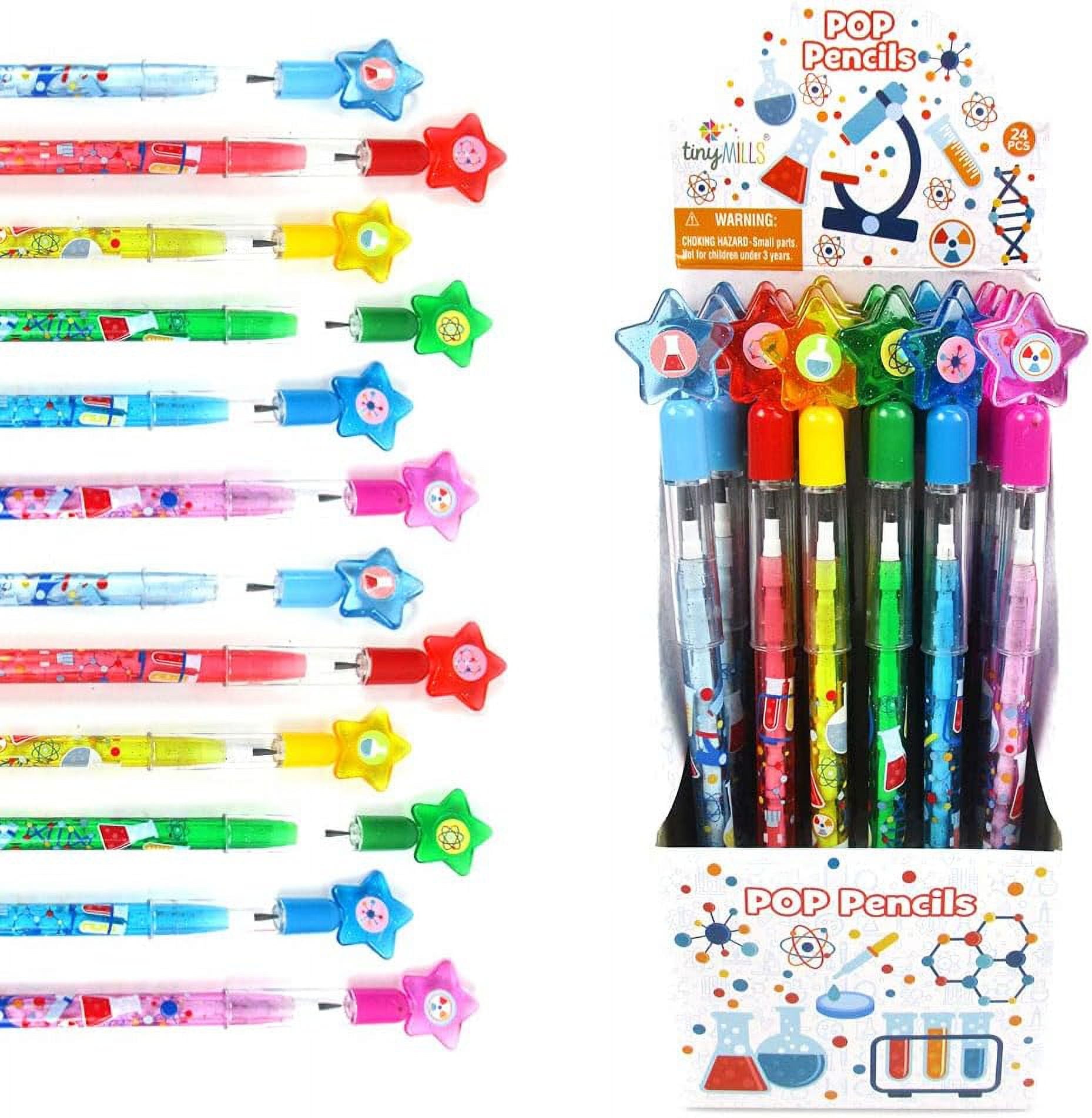 Tinymills Novelty STEM Pencils, 24 Pack, Classroom Rewards - Walmart.com