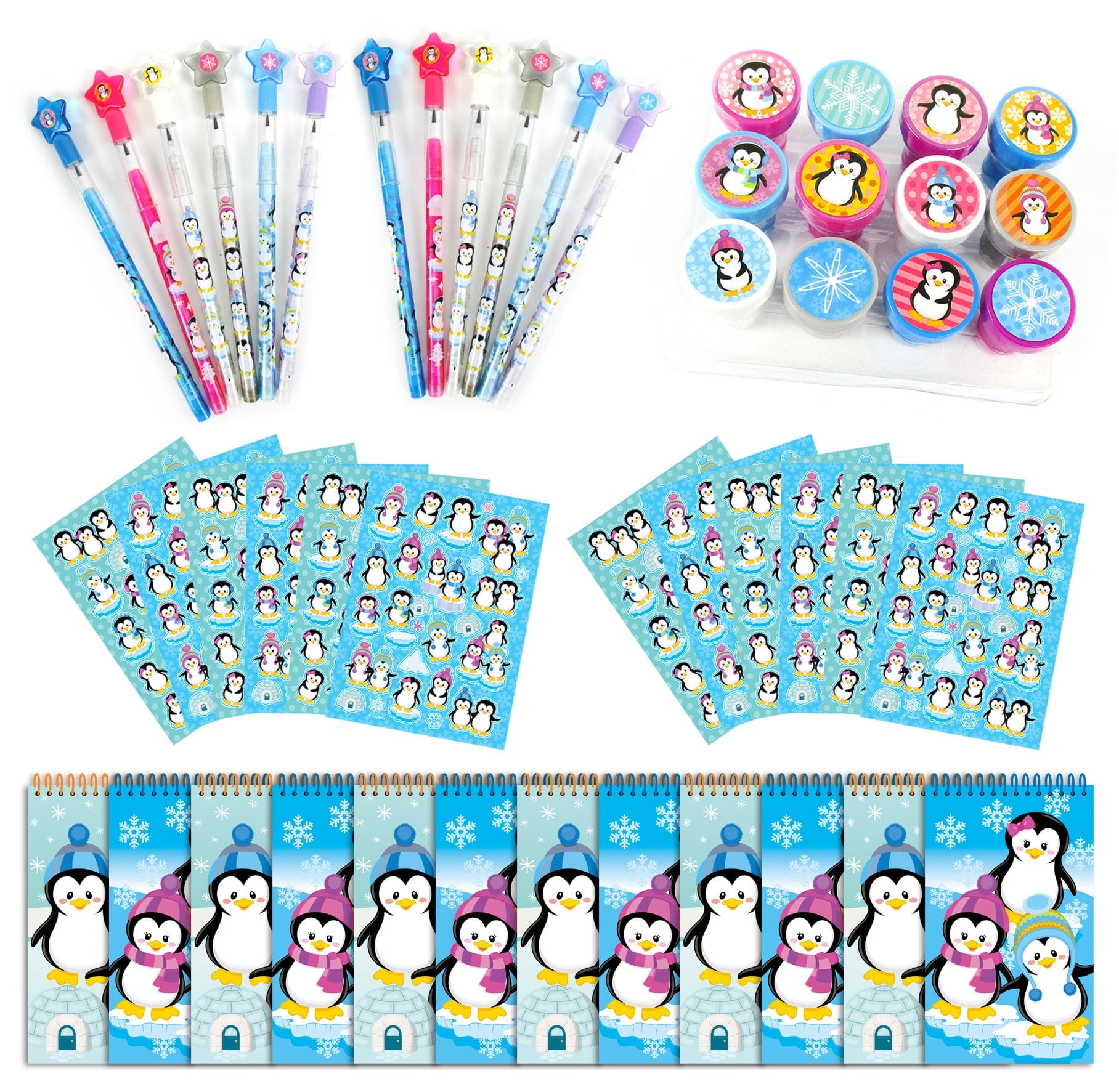 TINYMILLS 48 Pcs Penguin Birthday Party Favor Set for Kids, Birthdays ...