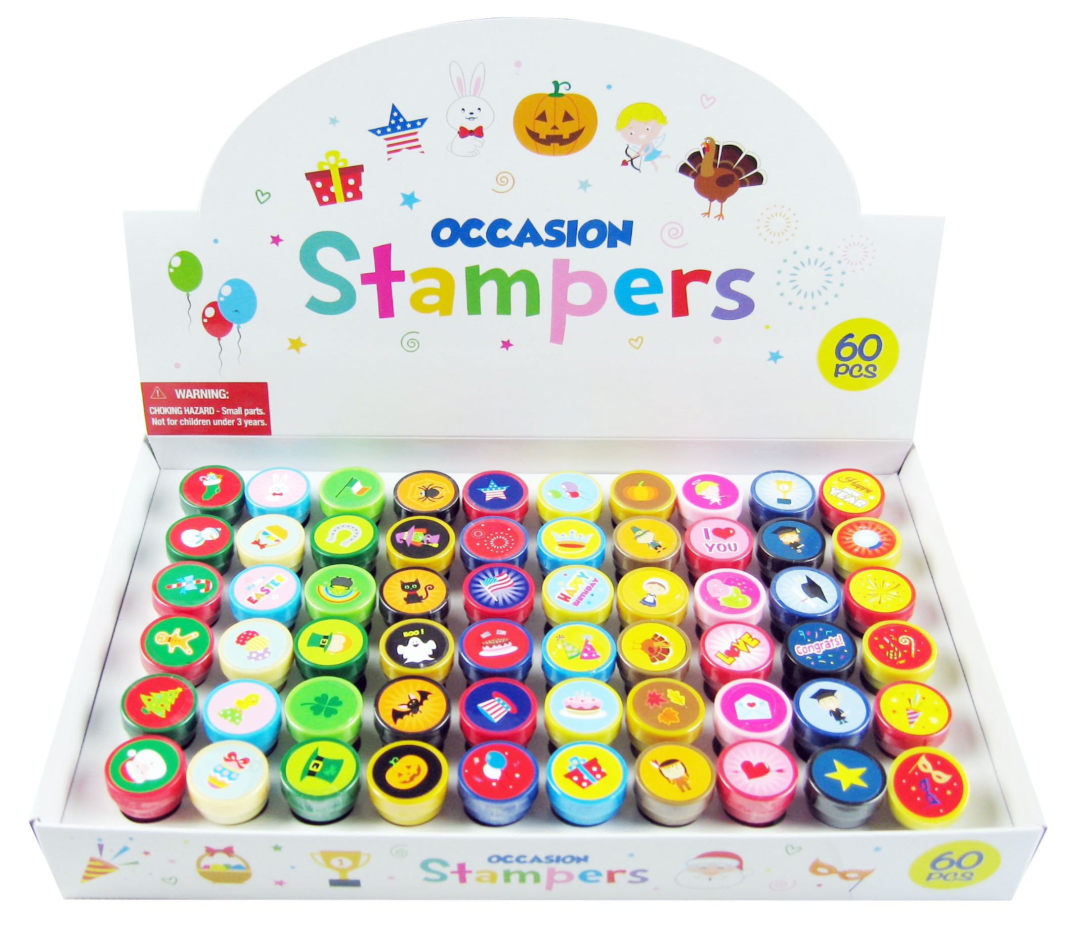 TINYMILLS 60 Pcs Classroom Christmas Party Novelty Stamps for Kids ...