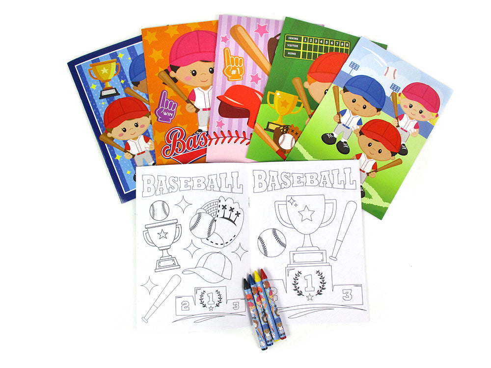 TINYMILLS Baseball Coloring Book Set with 12 Coloring Books and 48 ...