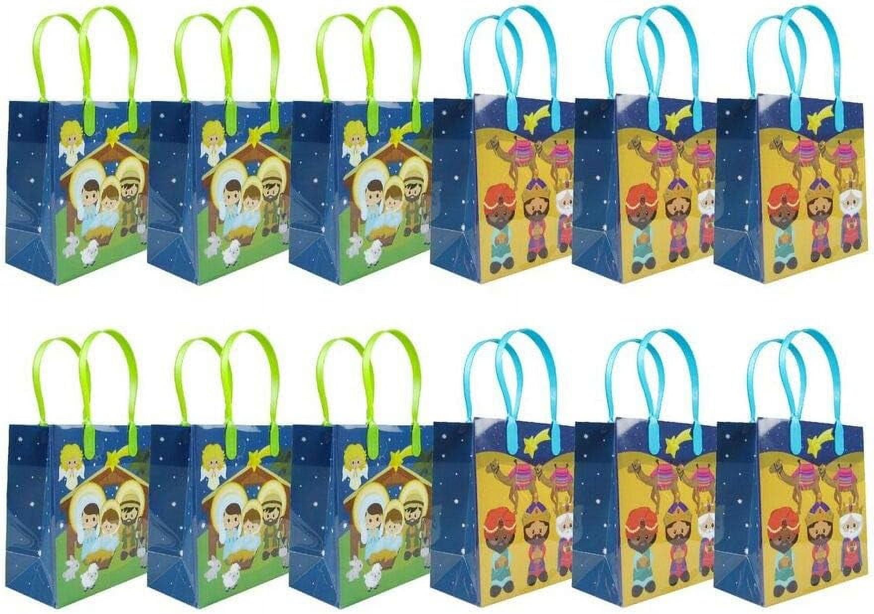 TINYMILLS Nativity Religious Holiday Party Favor Bags Treat Bags, 12 ...