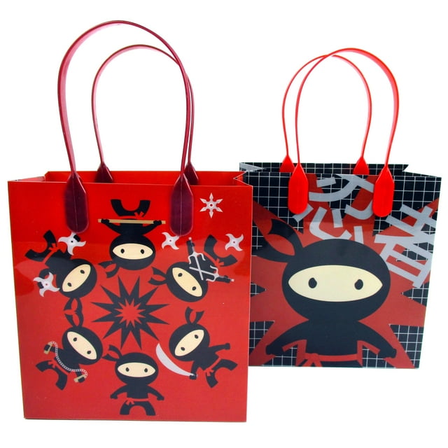 TINYMILLS Ninja Party Favor Bags Treat Bags with Handles for Kids ...