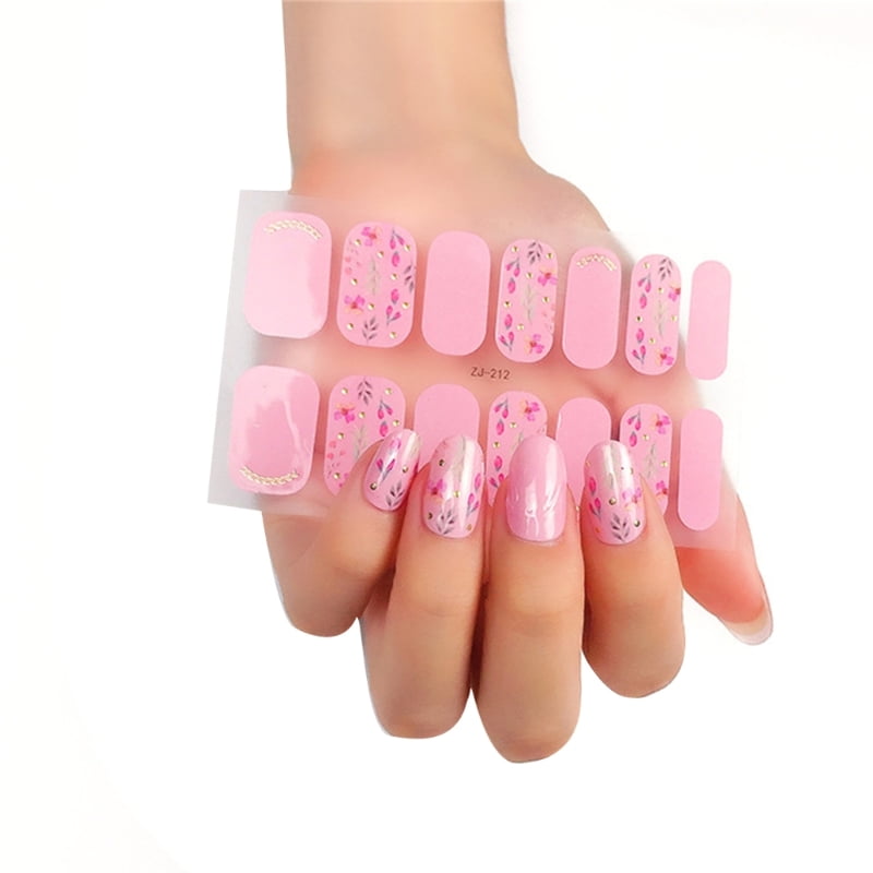 TINYSOME 16 Strips Nail Polish Sticker Nail Stickers Set for UV Lamp ...