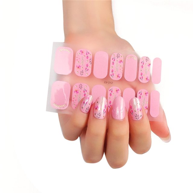 TINYSOME 16 Strips Nail Polish Sticker Nail Stickers Set for UV Lamp ...