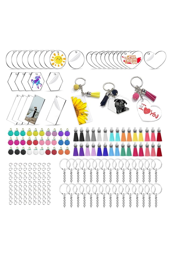 Acrylic Keychain Blanks for DIY Crafts and Custom Accessories