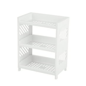 Shop 3-Tier Plastic Shelves for Home Storage in Black and White
