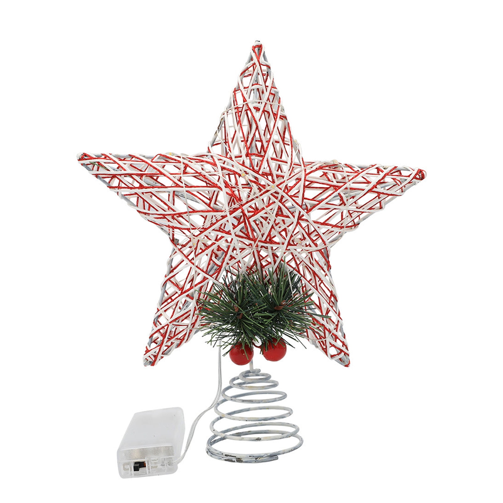 TINYSOME Christmas Tree Topper Lighted Star with LED Lights Warm ...