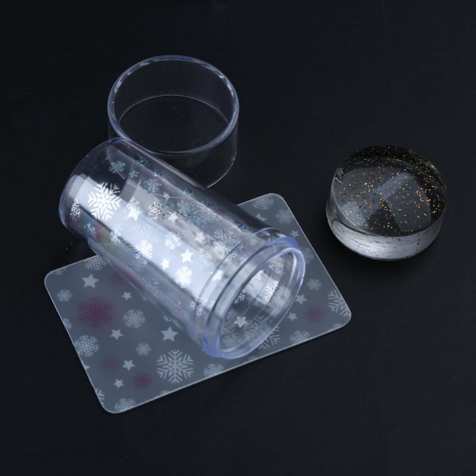 TINYSOME Clear Silicone Nail Stamper Set Jelly Nails Art Template Tools ...