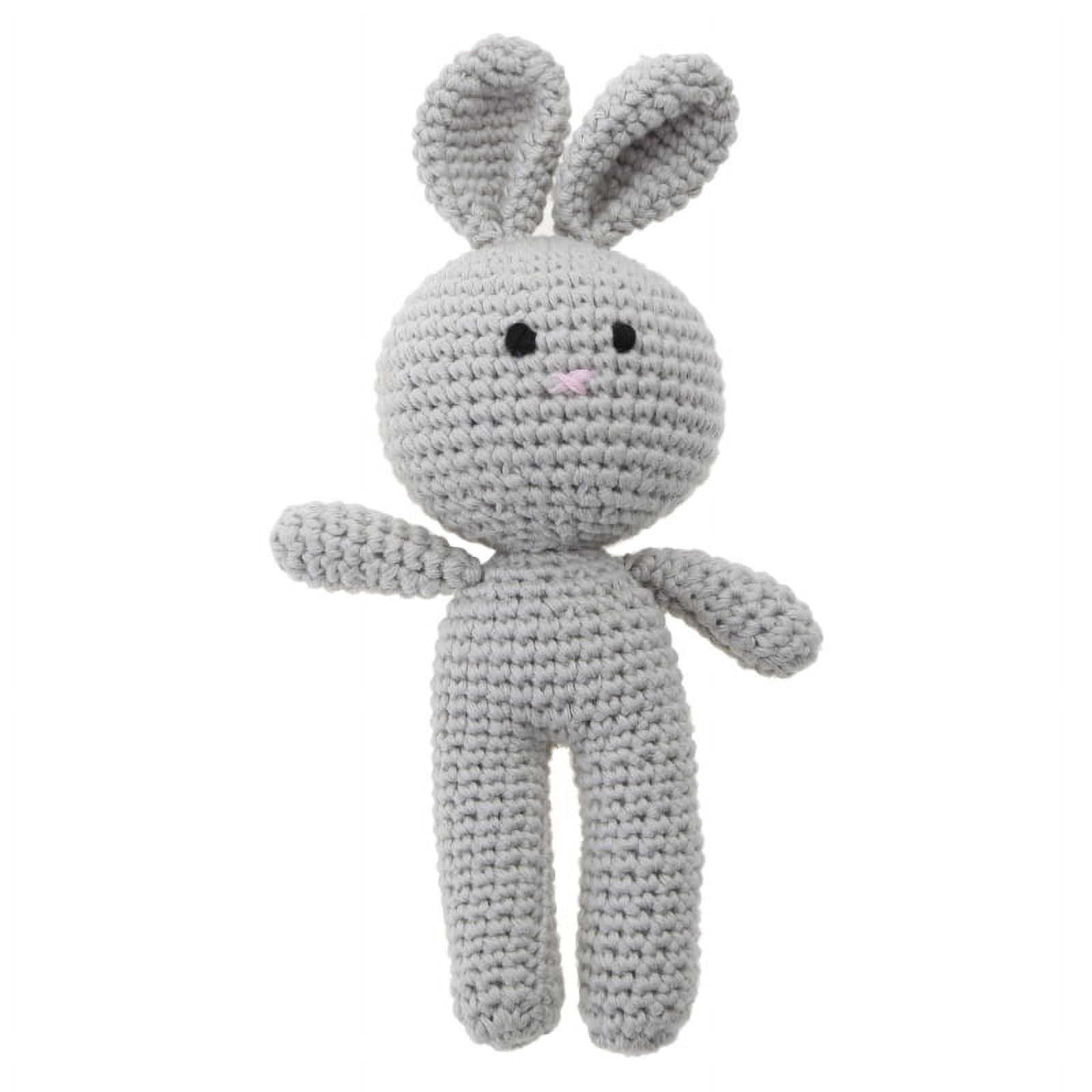 TINYSOME Crochet Doll Bunny Toy for Baby First Stuffed Animal Newborn ...