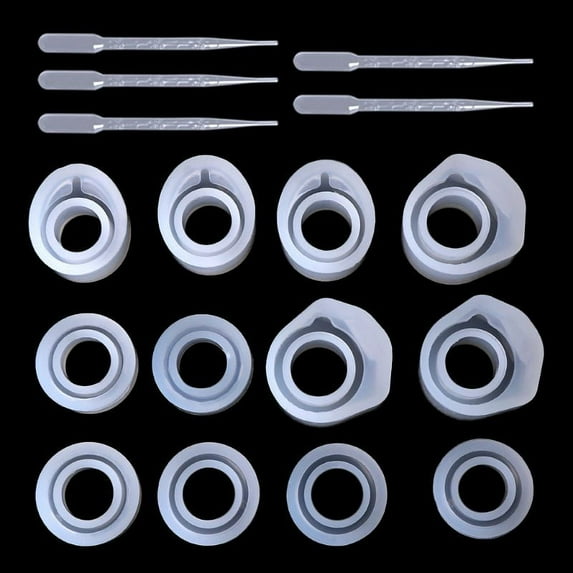 TINYSOME DIY Crystal Epoxy Ring Silicone Mold UV Resin Molds Ring ...