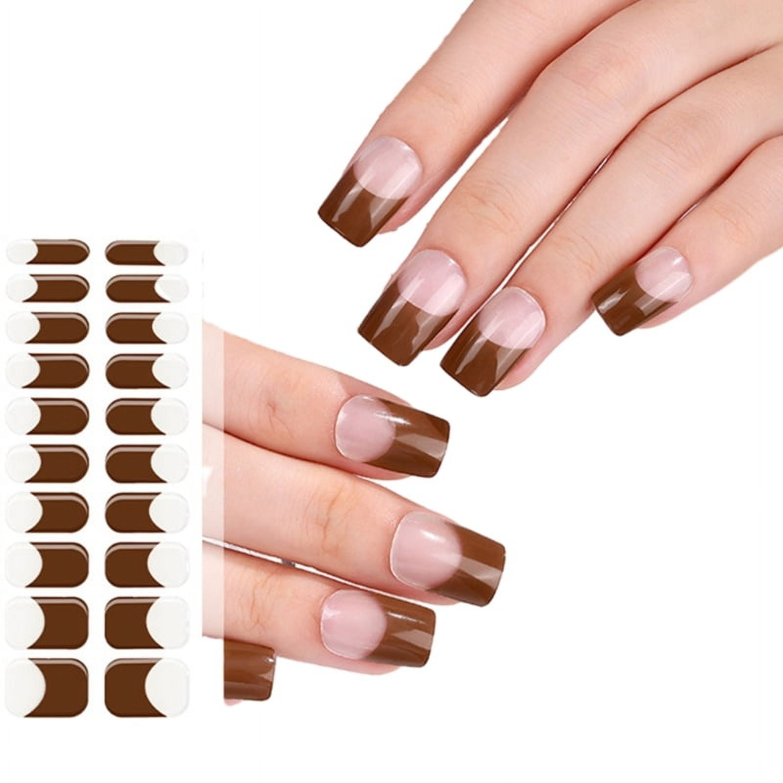 TINYSOME Easy to use French Gel Nail Wraps in Various Colors for UV ...
