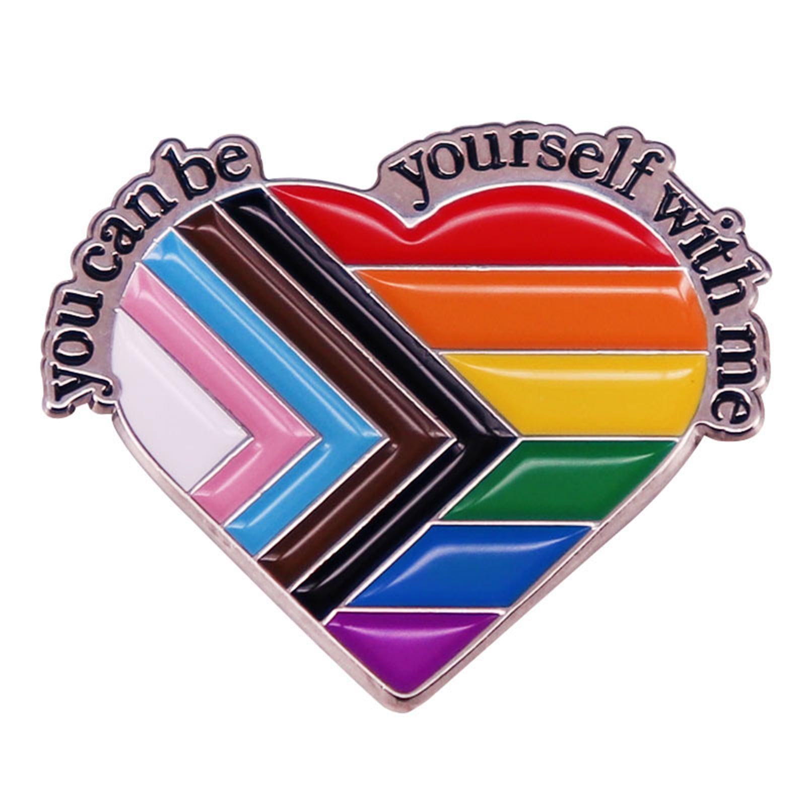 TINYSOME Gay Badge You Can Be Yourself with Me Enamel Pin Safe Space ...