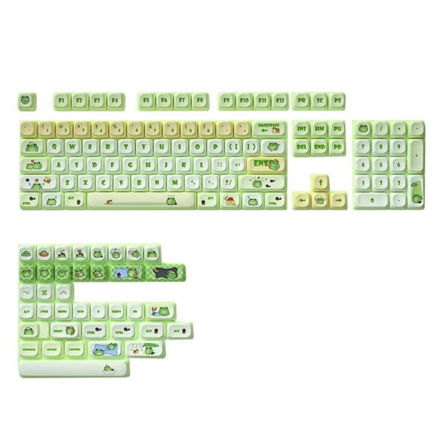 TINYSOME Green Frog PBT Keycap Dyes Subbed DIY Keycaps for Mechanical ...