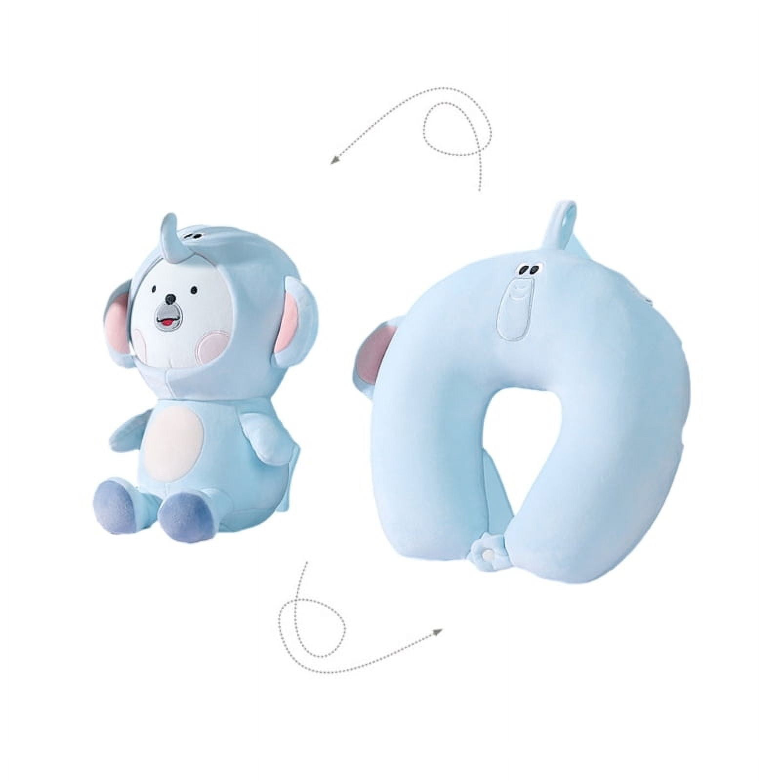 TINYSOME Kids Travel Pillow 2 in 1 Deformable Neck Pillow Soft Uhaped ...