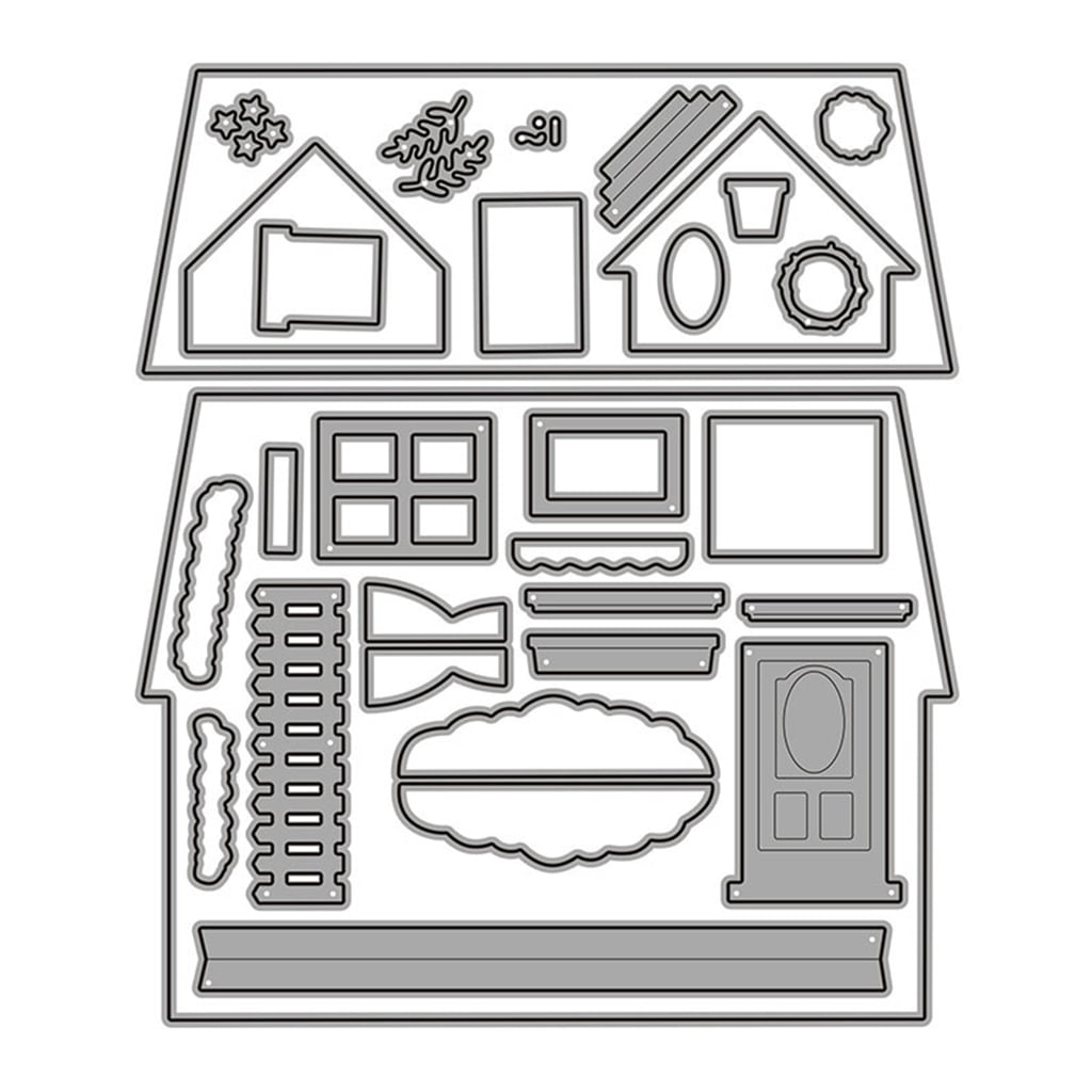 TINYSOME Metal House Cutting Dies Stencil for Creative Paper Art Crafts ...