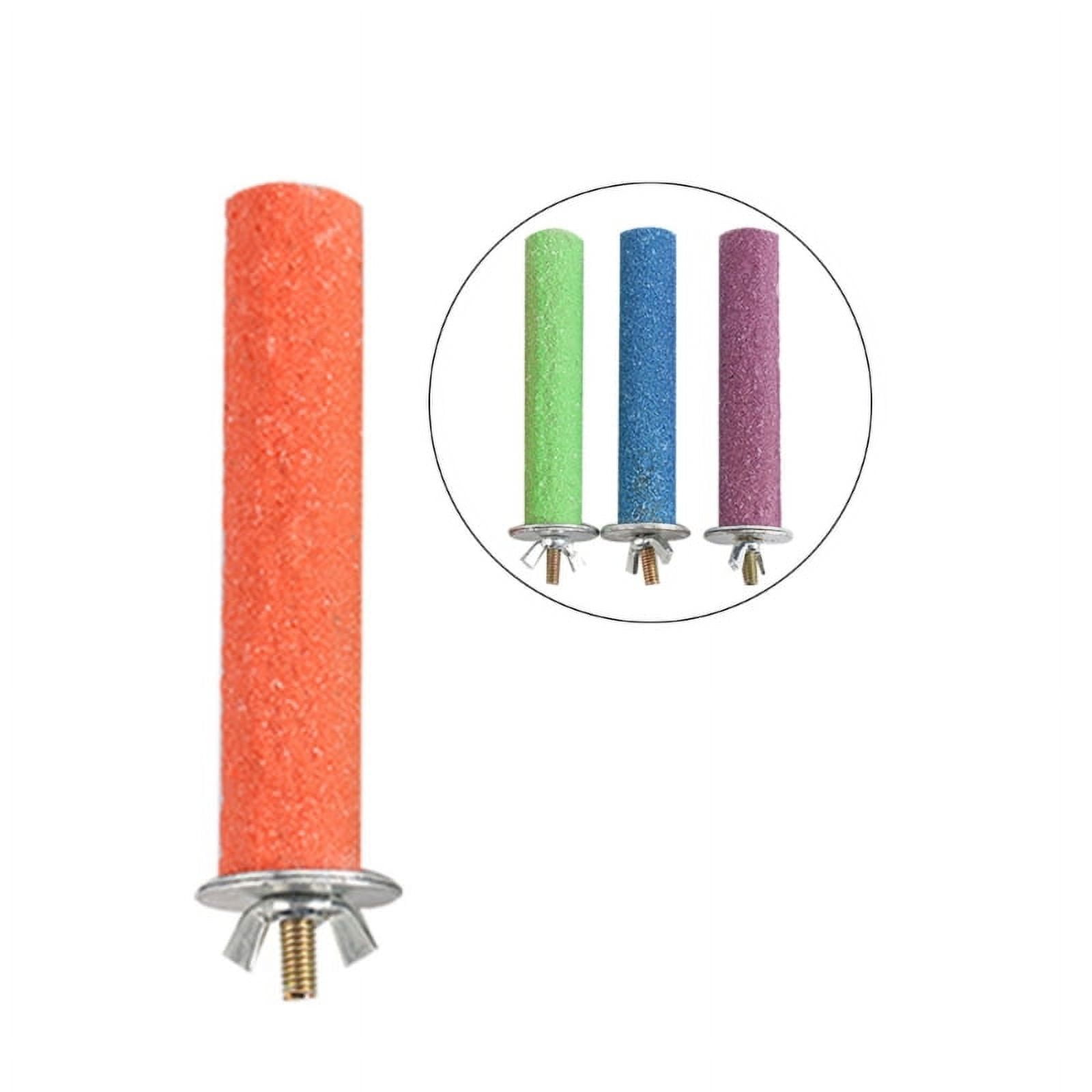 TINYSOME Parrot Perch Wood Stand Sand Surfaces for Grinding for Conures ...