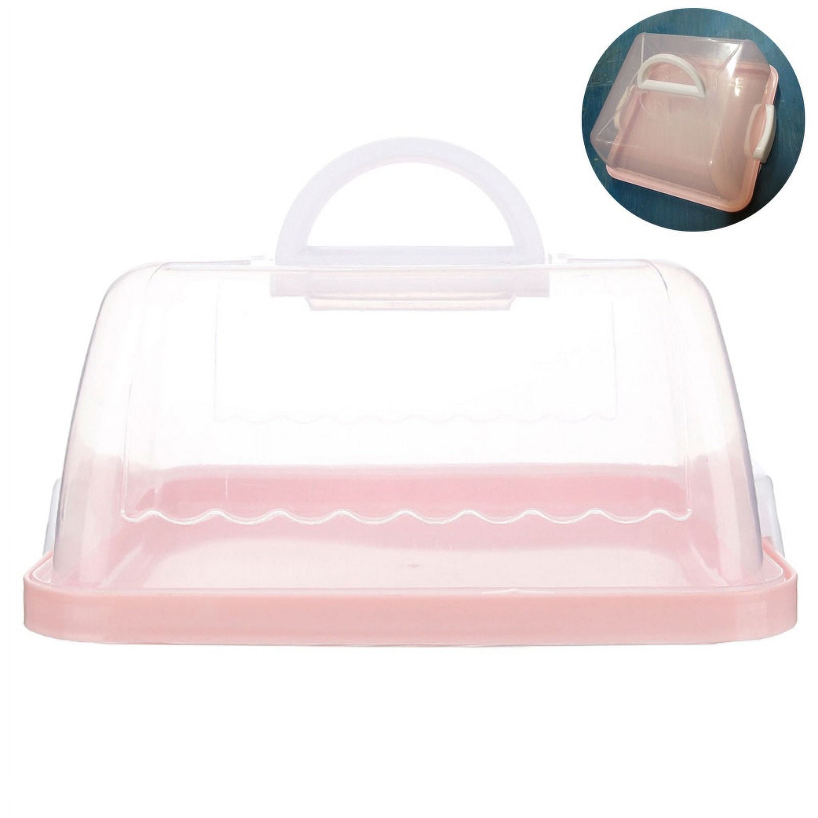 TINYSOME Portable Plastic Square Cake Box Cupcake Dessert Container for ...