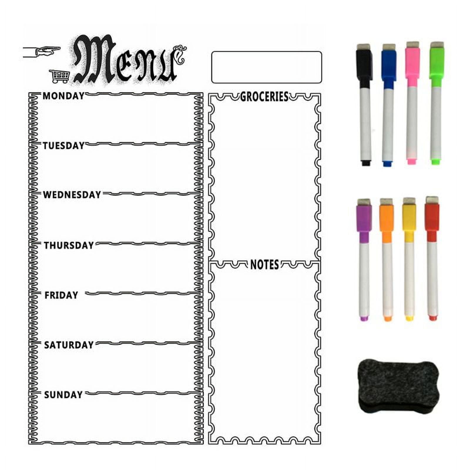 TINYSOME Practical Magnetic Weekly Meal Board Set Grocery List Note Pad ...