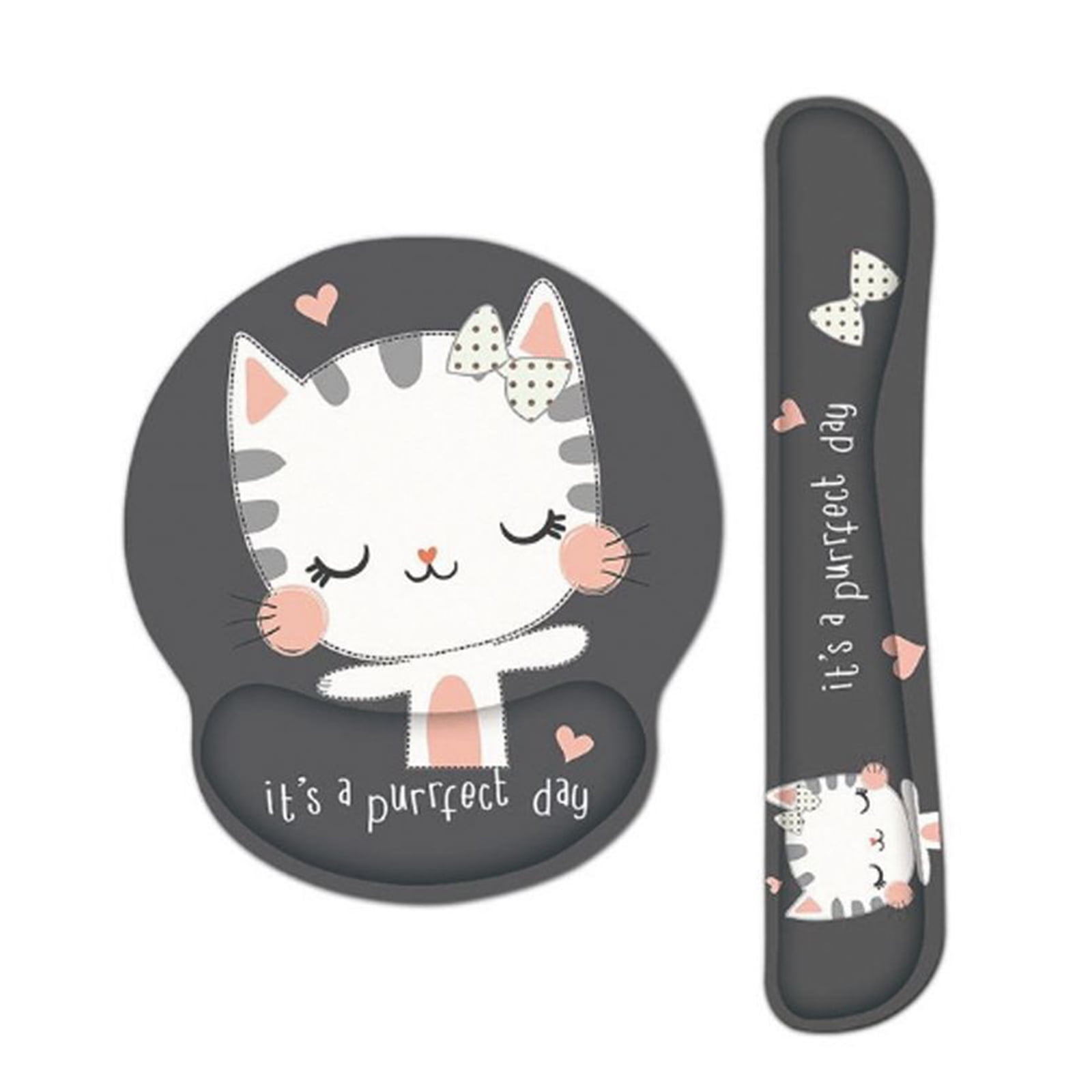TINYSOME Rubber Base Cute Mouse Mat Coaster Keyboard Wrist Rest Support ...