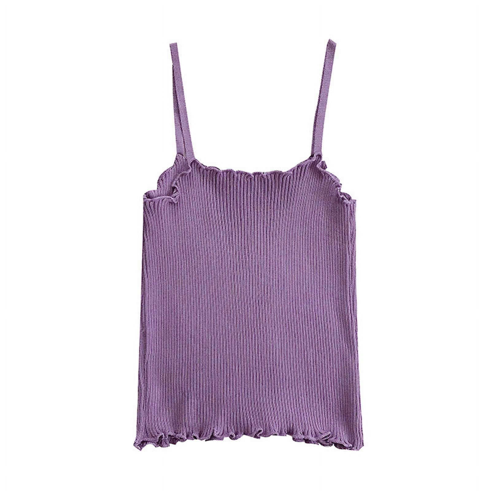 TINYSOME Women Ribbed Knitted Sleeveless Camisole Inner Wear Spaghetti ...