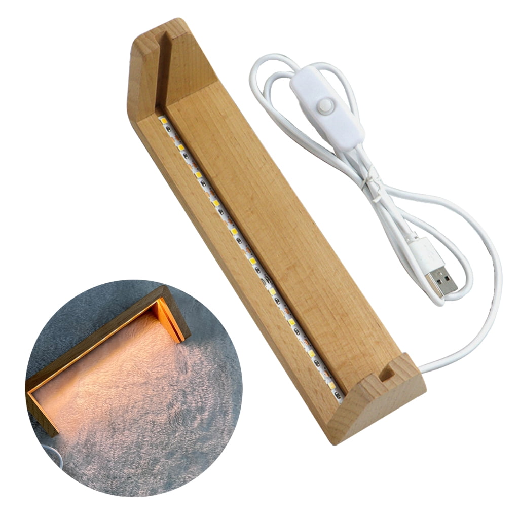 TINYSOME Wooden LED Display Base with USB-Cable U-shaped Frame Light ...