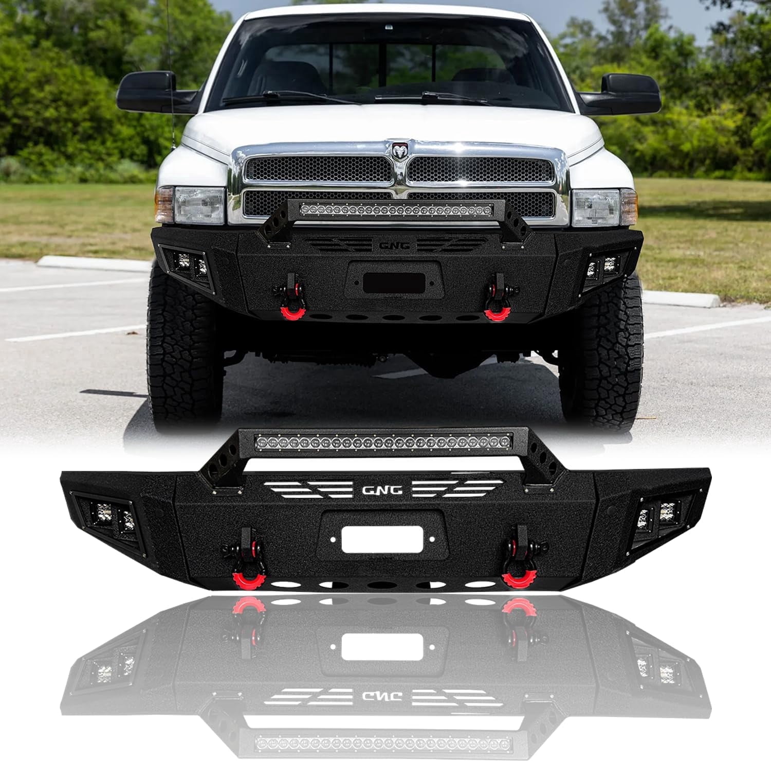 TIOYAR Compatible with 1994-2002 Dodge Ram 2500/3500 Front Bumper ...