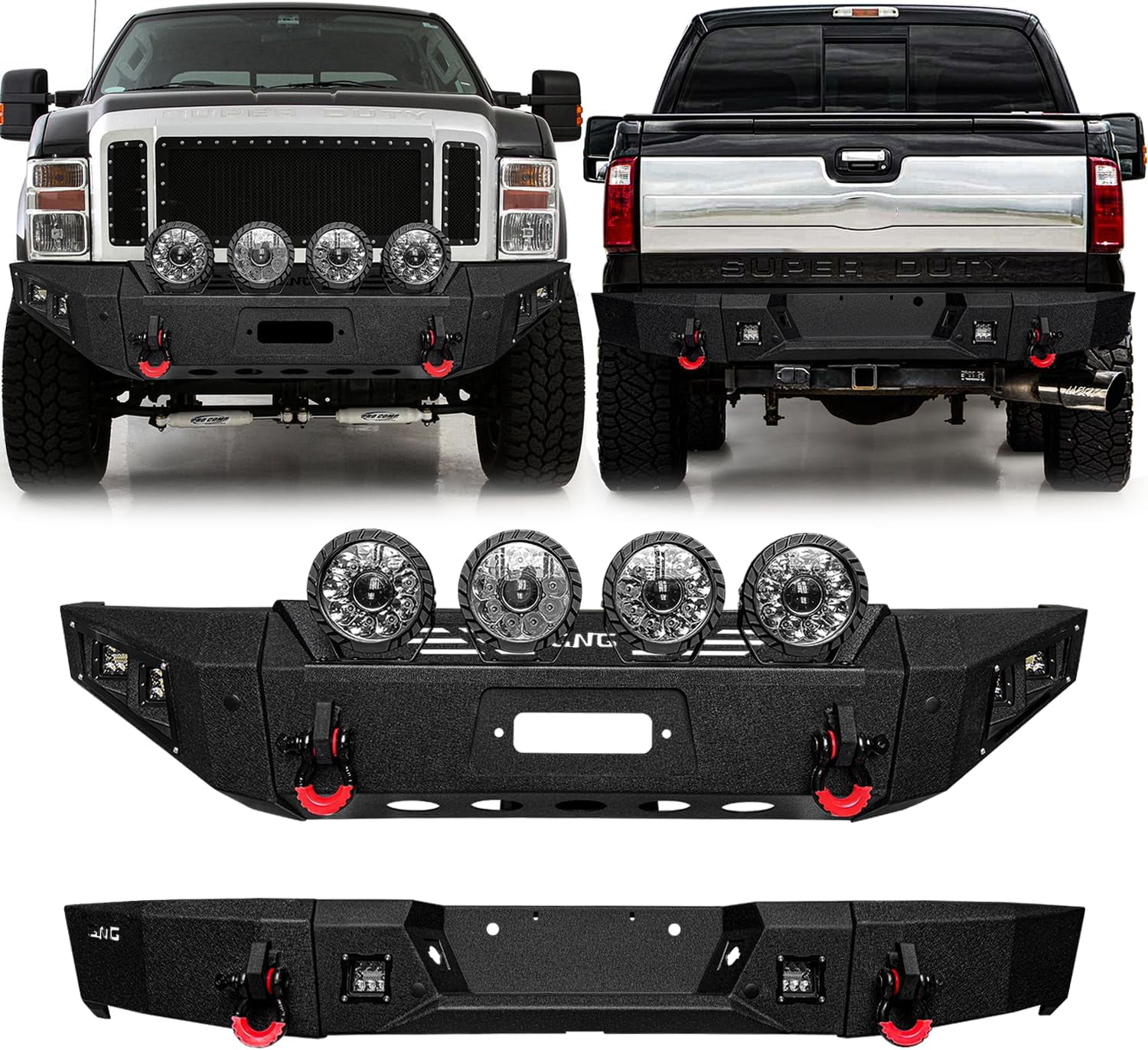 TIOYAR Compatible with 2008-2009-2010 Ford F250/F350/F450 Front and ...