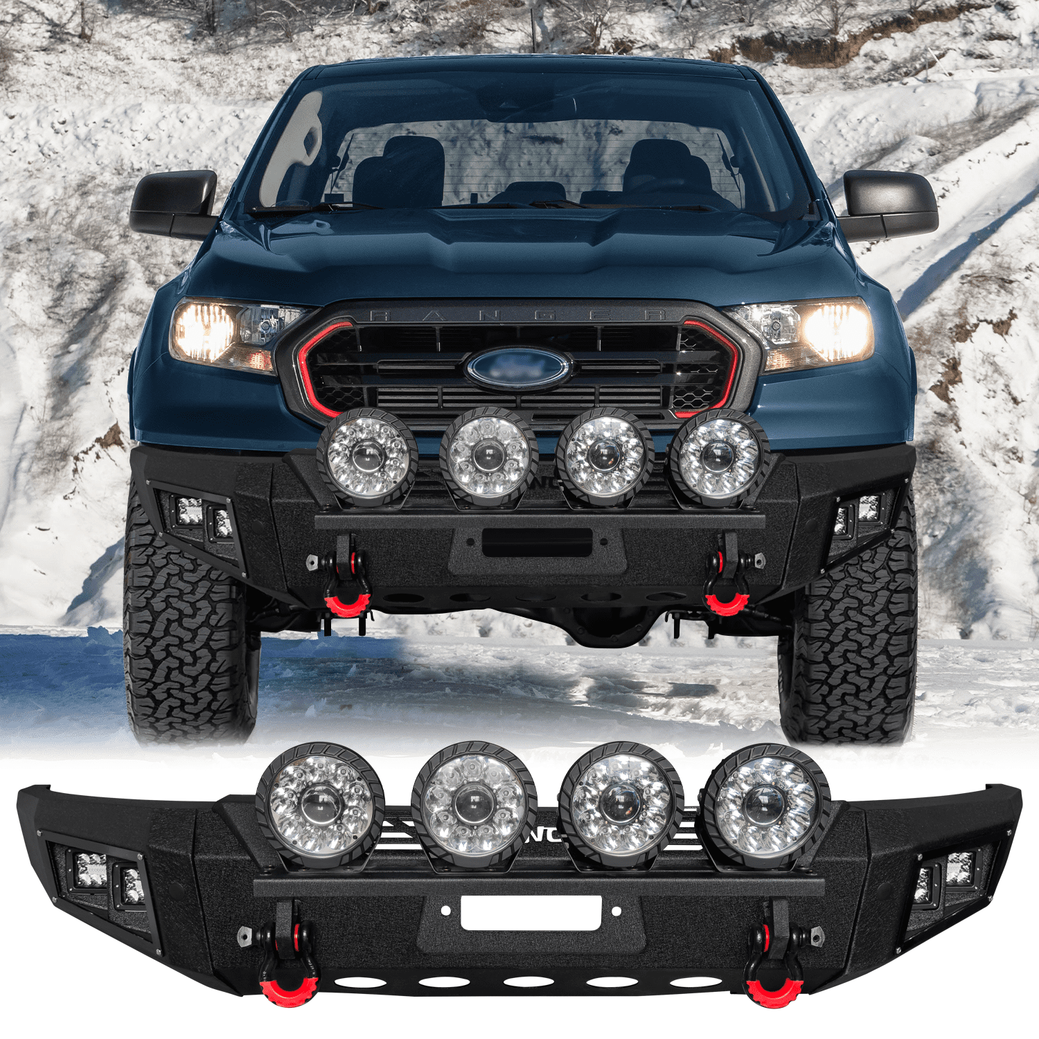 TIOYAR Compatible with 2019-2020-2021-2022-2023 Ford Ranger Front ...