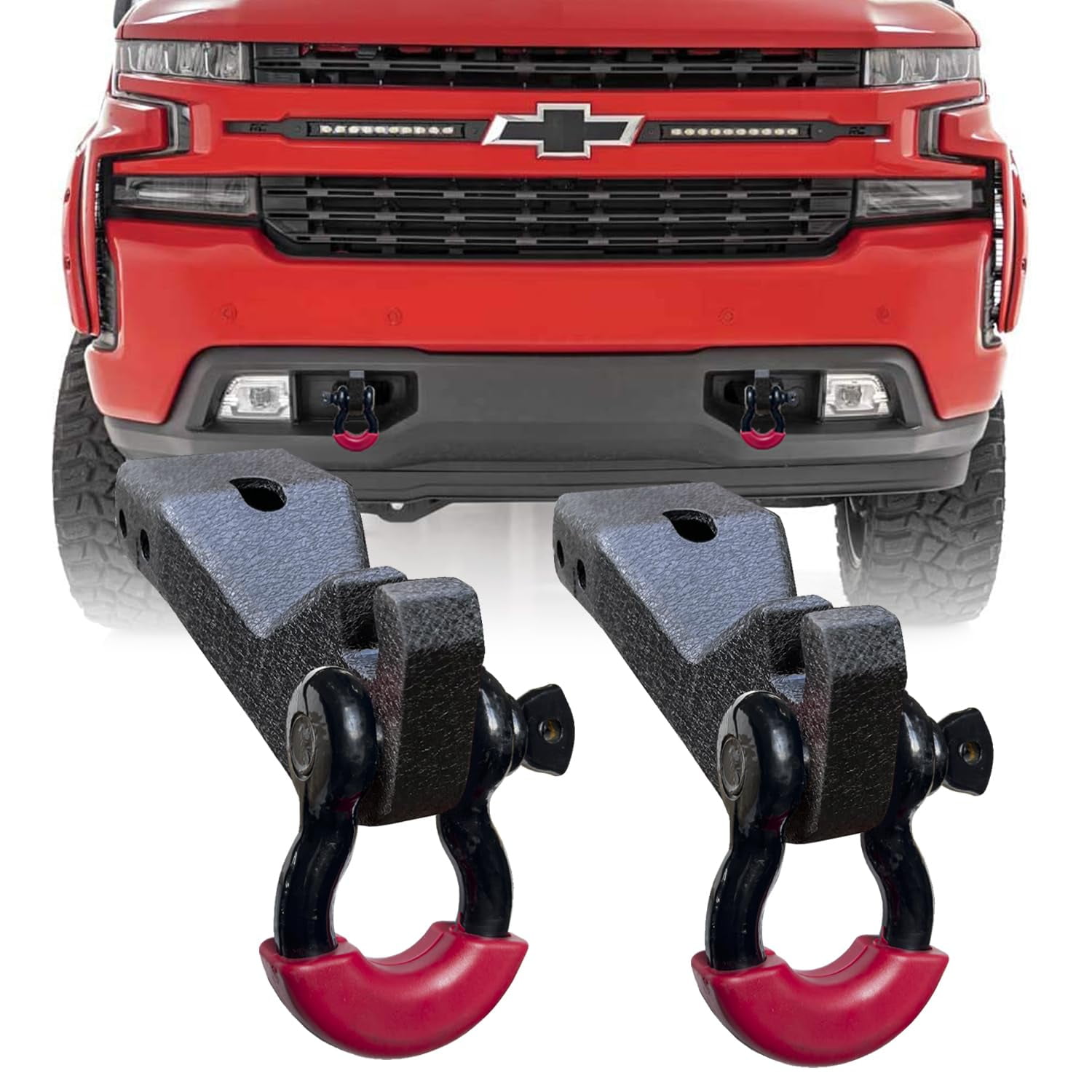 TIOYAR Front Tow Hook Mount Bracket and D-Ring Compatible with 2007 ...
