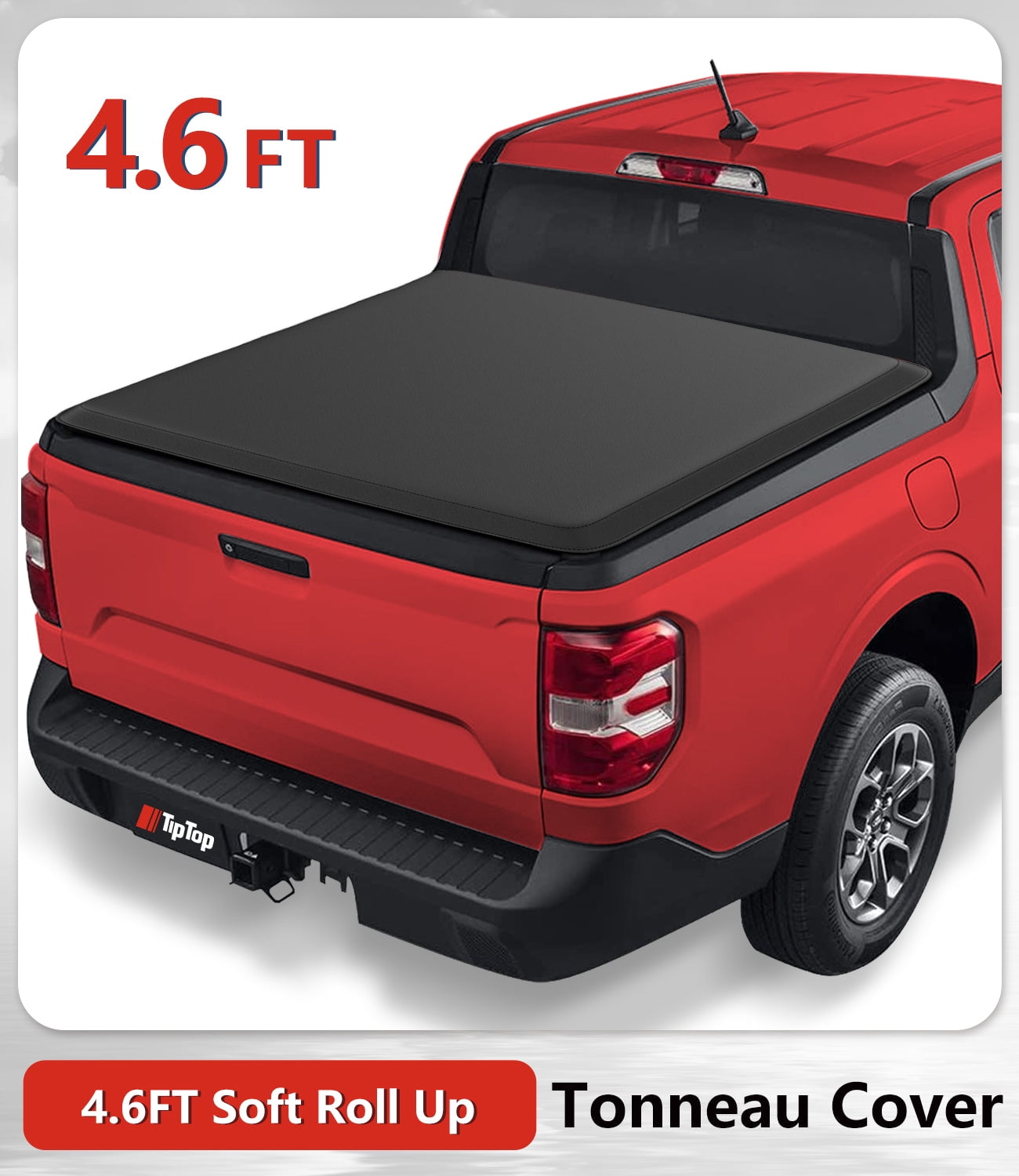 TIPTOP Soft Roll-Up Tonneau Cover Truck Bed For 2022 2023 Ford Maverick ...