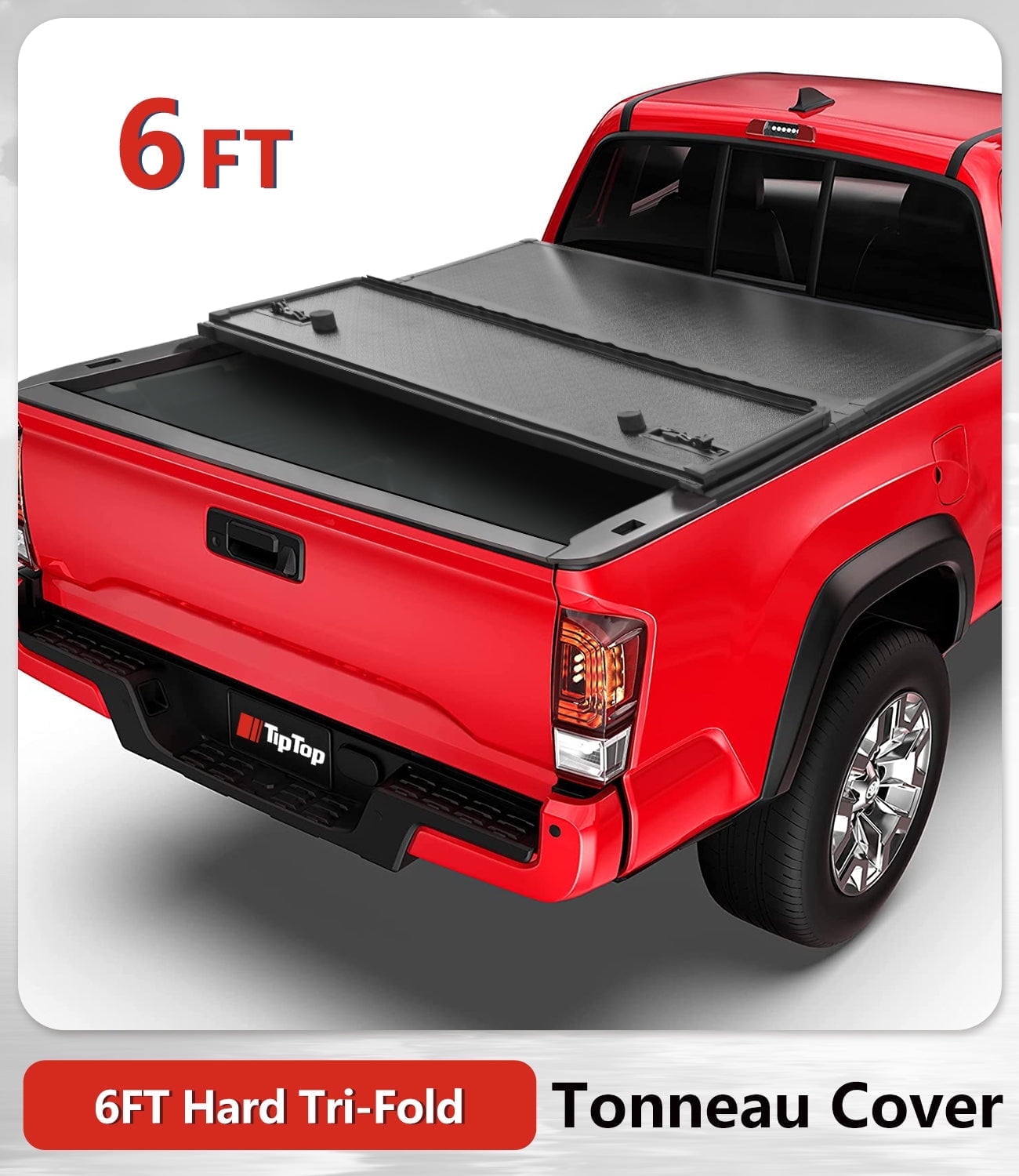 TIPTOP Tri-Fold FRP Hard Tonneau Cover for 2005-2015 Tacoma 6ft Bed ...