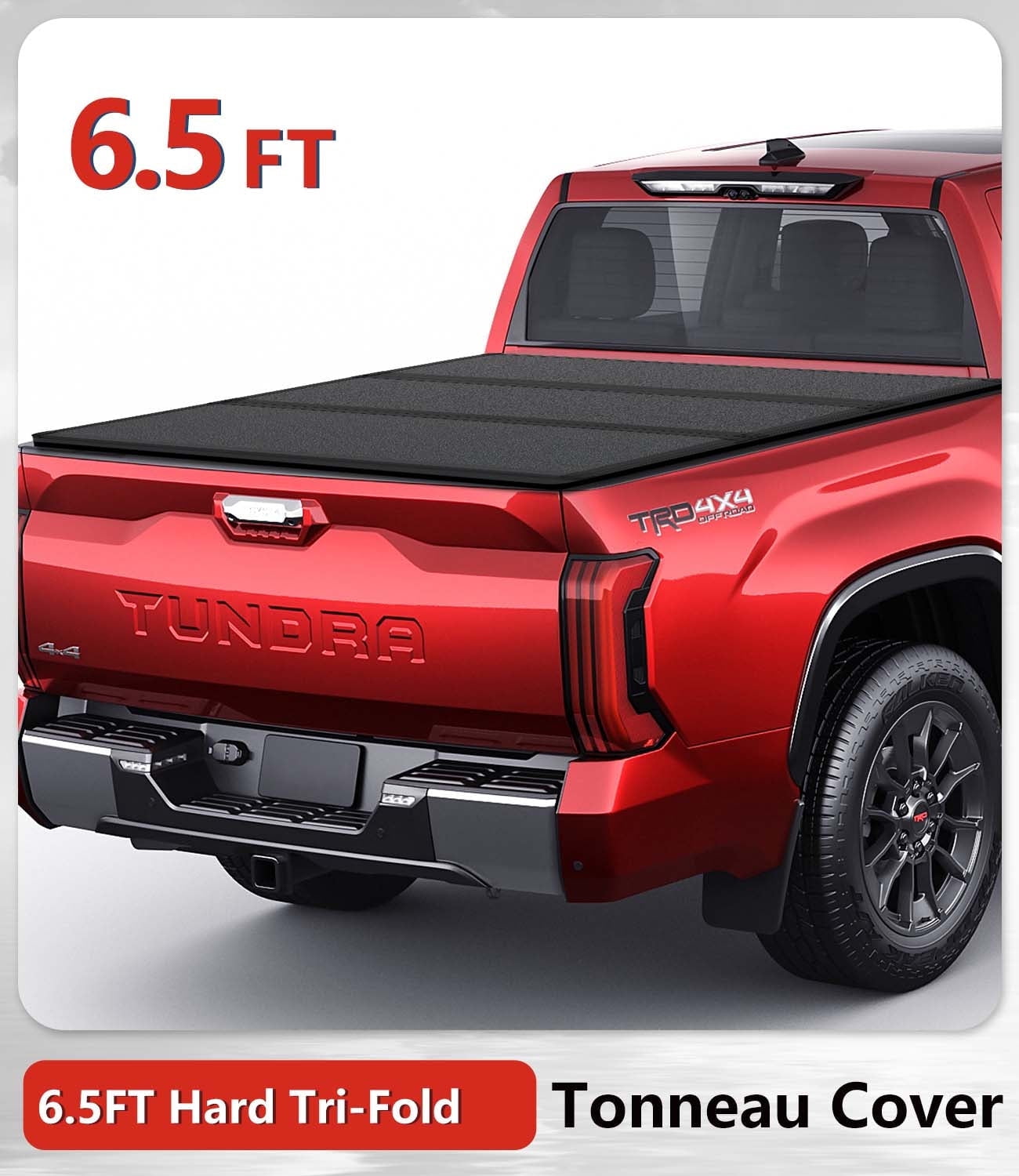 TIPTOP Tri-Fold Hard Tonneau Cover Truck Bed FRP On Top For 2022 2023 ...