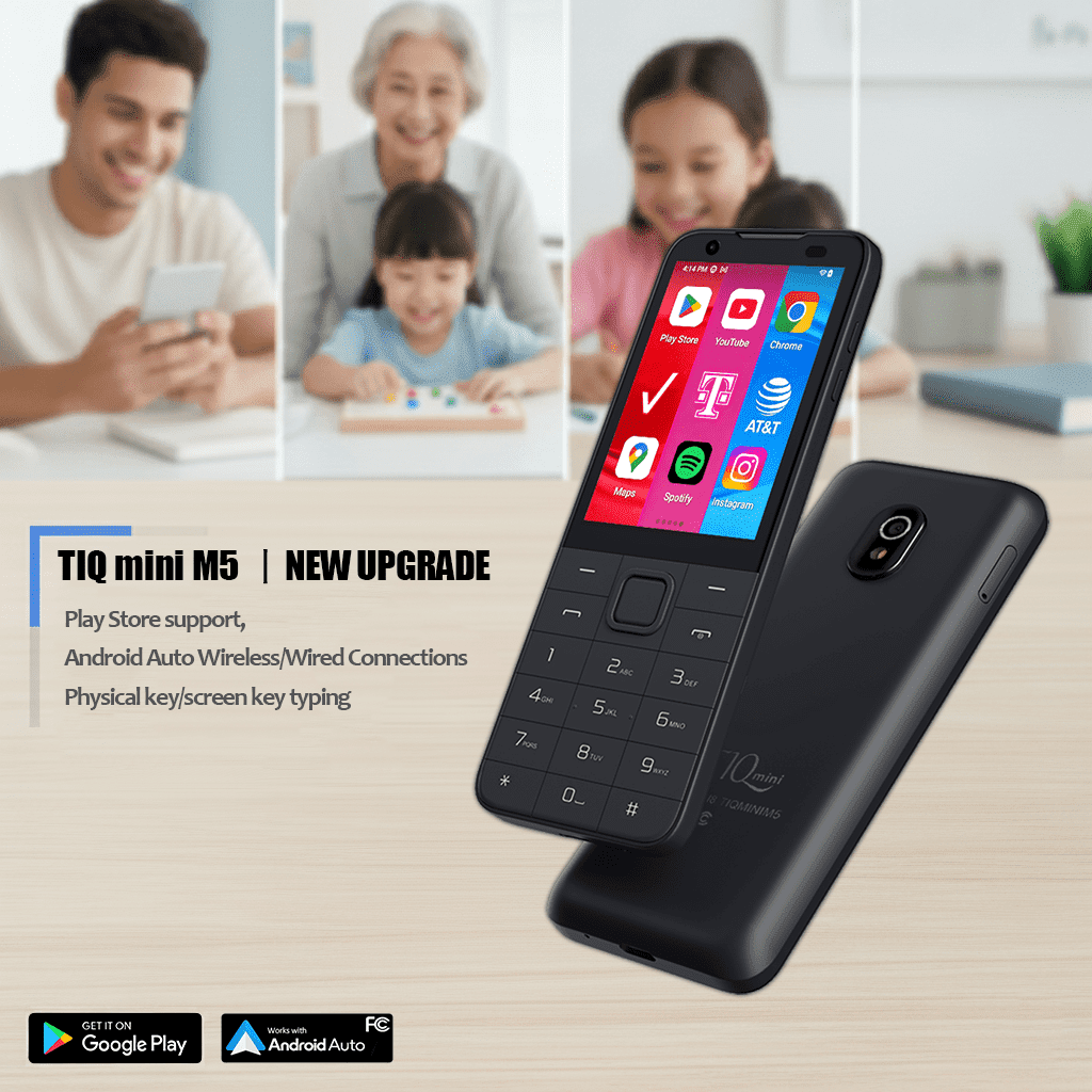 TIQ M5 Mini Android 13 Cell Phone Google Play Compatible, Android Auto ...