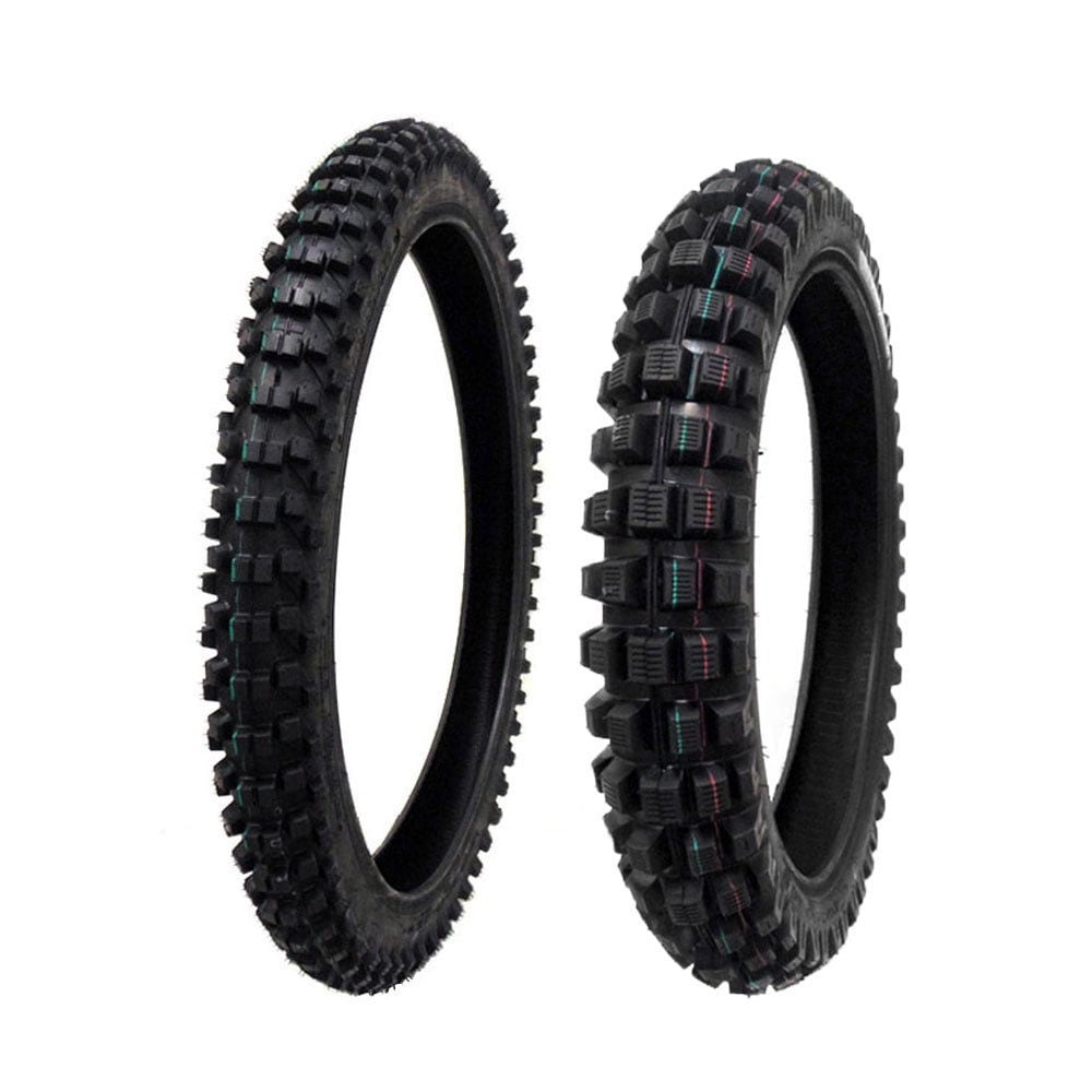 Dirt Bike Off Road Tires Set: Front 80/100-21 & Rear 100/90-19 ...