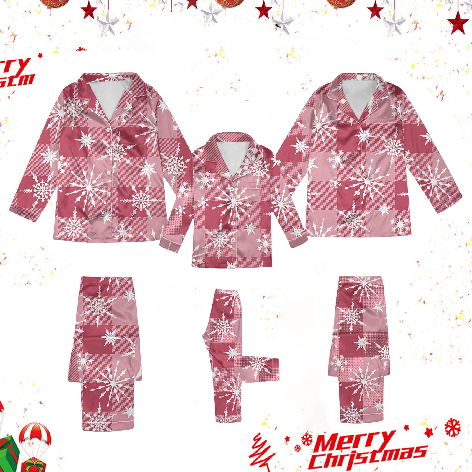TIREOW 2024 Christmas Matching Family/Couple Matching Pajamas Holiday ...
