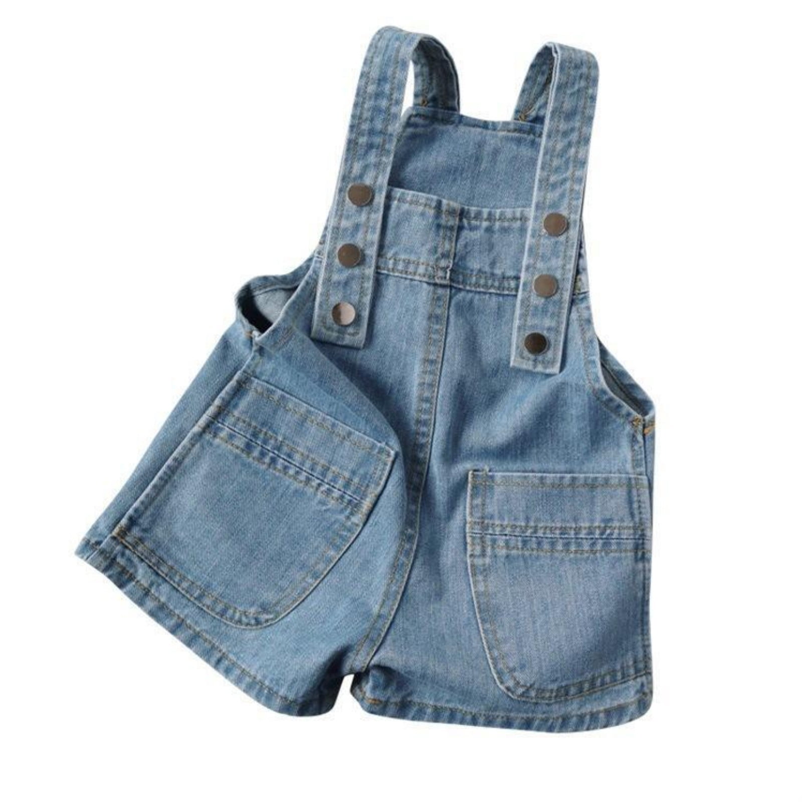 TIREOW Children's Boys Girls Denim Overalls Shorts Summer Casual Loose ...