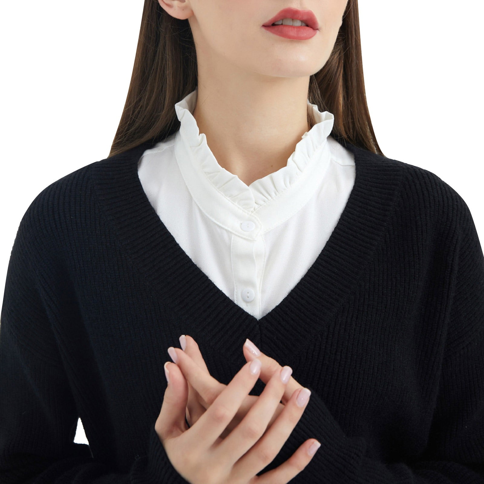 TIREOW Detachable Collar Turtleneck Lightweight Turtle Neck Dickey ...