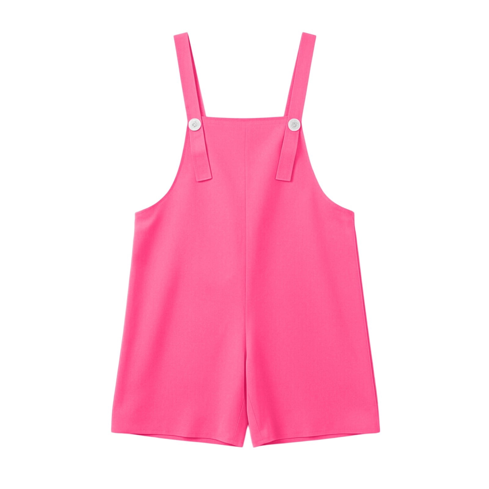 TIREOW Girls and Boys Solid Color Short Overalls Cute Casual Shortall ...