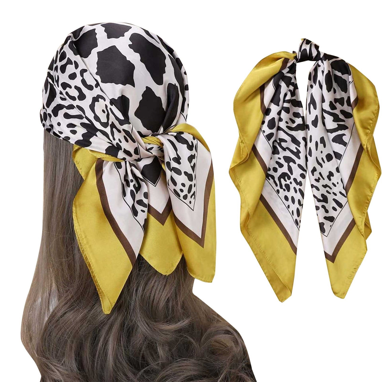 TIREOW Headbands for Women Wide Boho Headband Leopard Head Wraps Turban ...