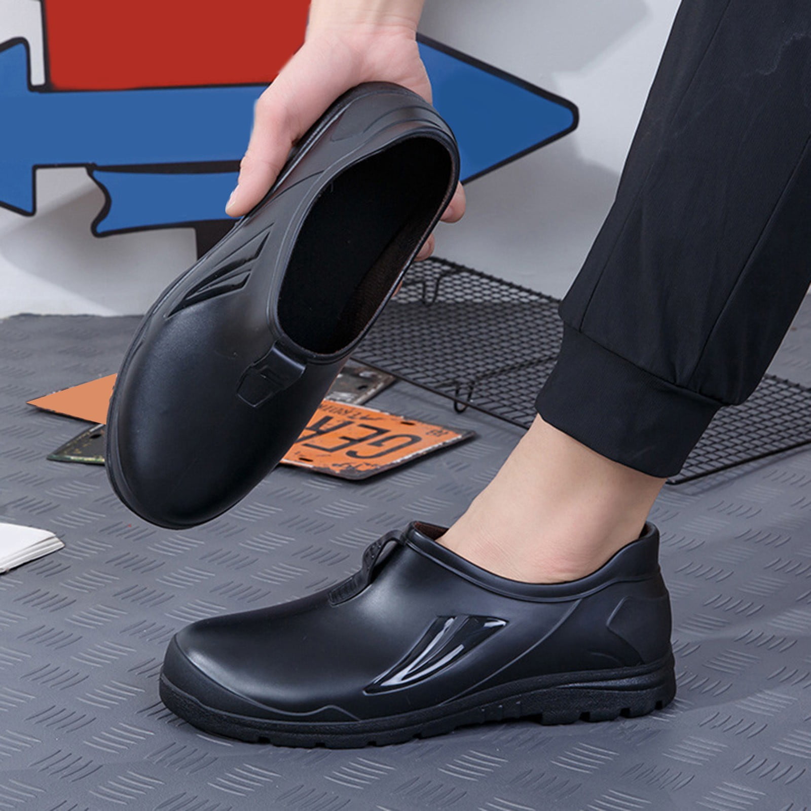TIREOW Men Women Non Slip Chef Shoes Waterproof Oil Resistant Work ...