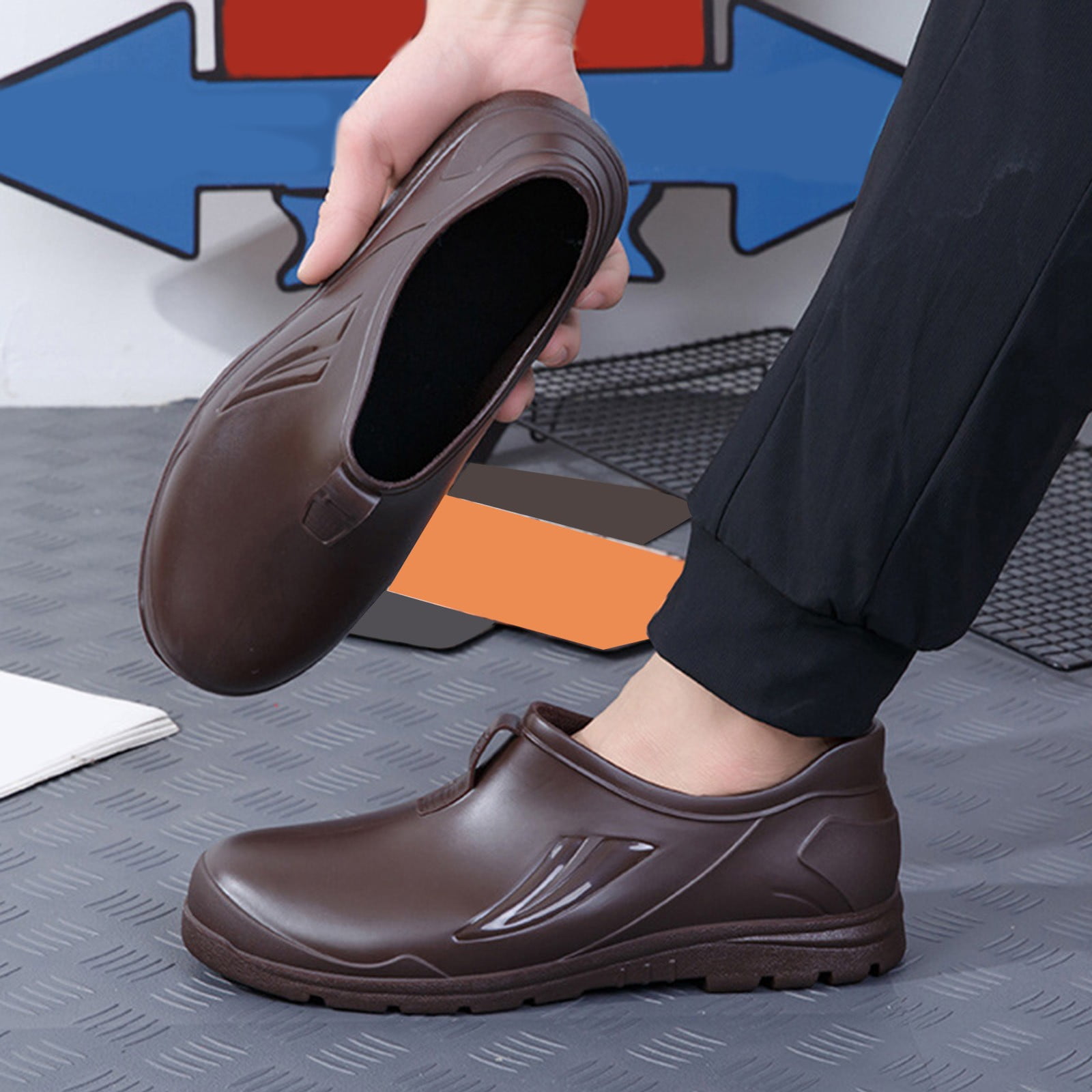 TIREOW Men Women Non Slip Chef Shoes Waterproof Oil Resistant Work ...